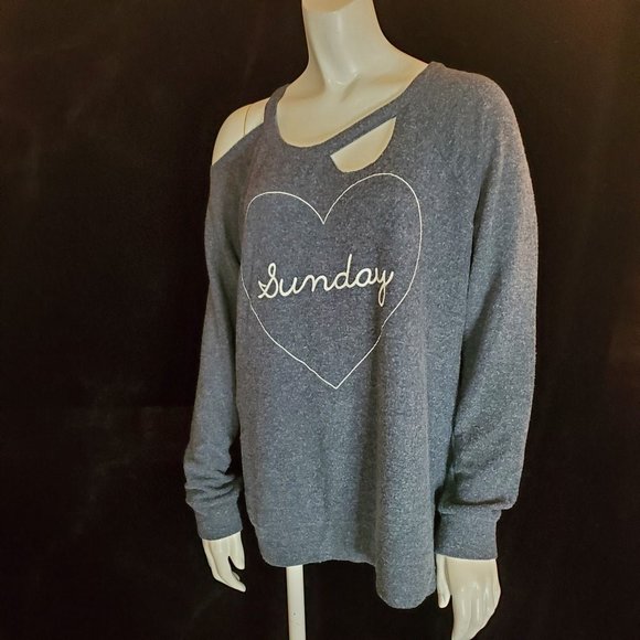 Chaser | Other | Chaser Blue White Sunday Deconstructed Pullover L ...